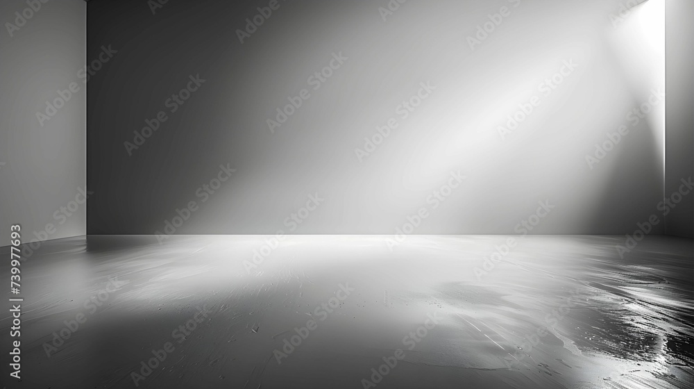 A photographic studio backdrop, sleek white gradient, smoothly ...