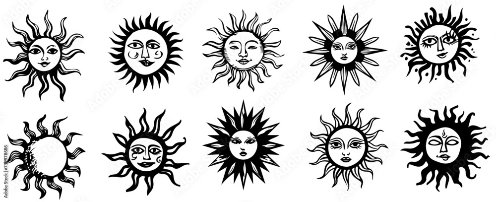 Sun vector transparent background PNG clipart Stock Vector | Adobe Stock