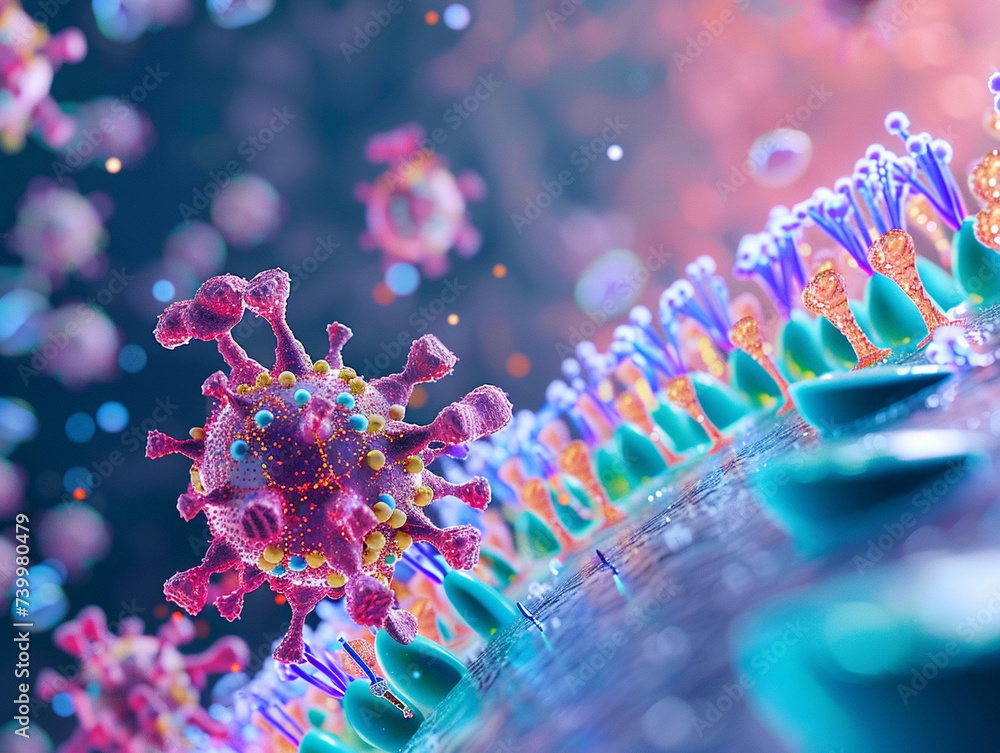 Antibody interactions with pathogens a close up of cell membrane ...