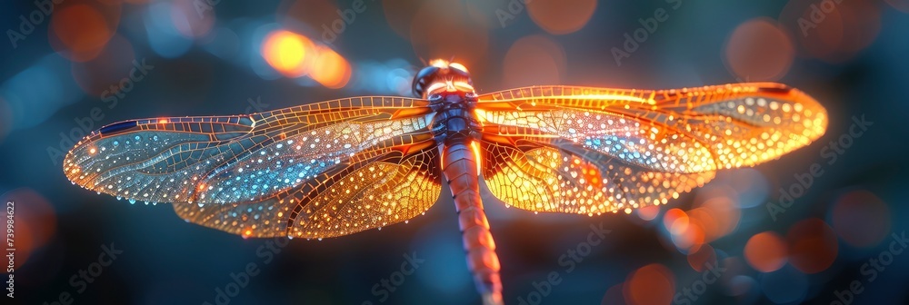 Delicate, translucent, dragonfly wing close-up texture, Background ...