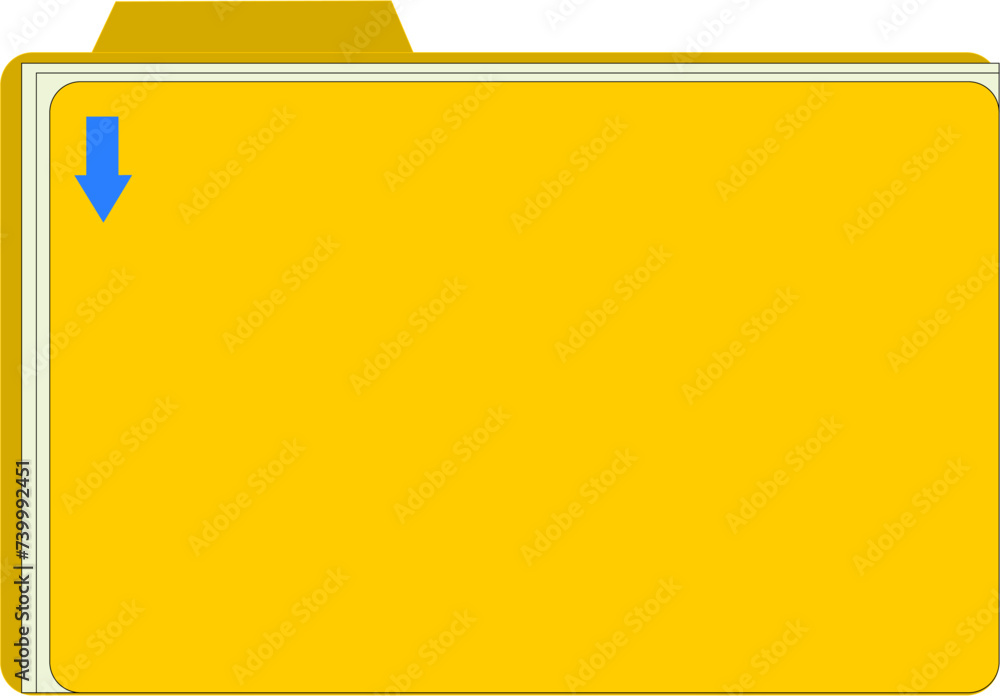 Yellow folder icon isolated on white background. Document symbol. file ...