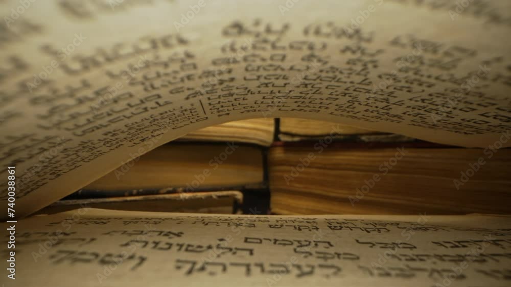 Profound stories and teachings on holy pages, old religious jewish ...