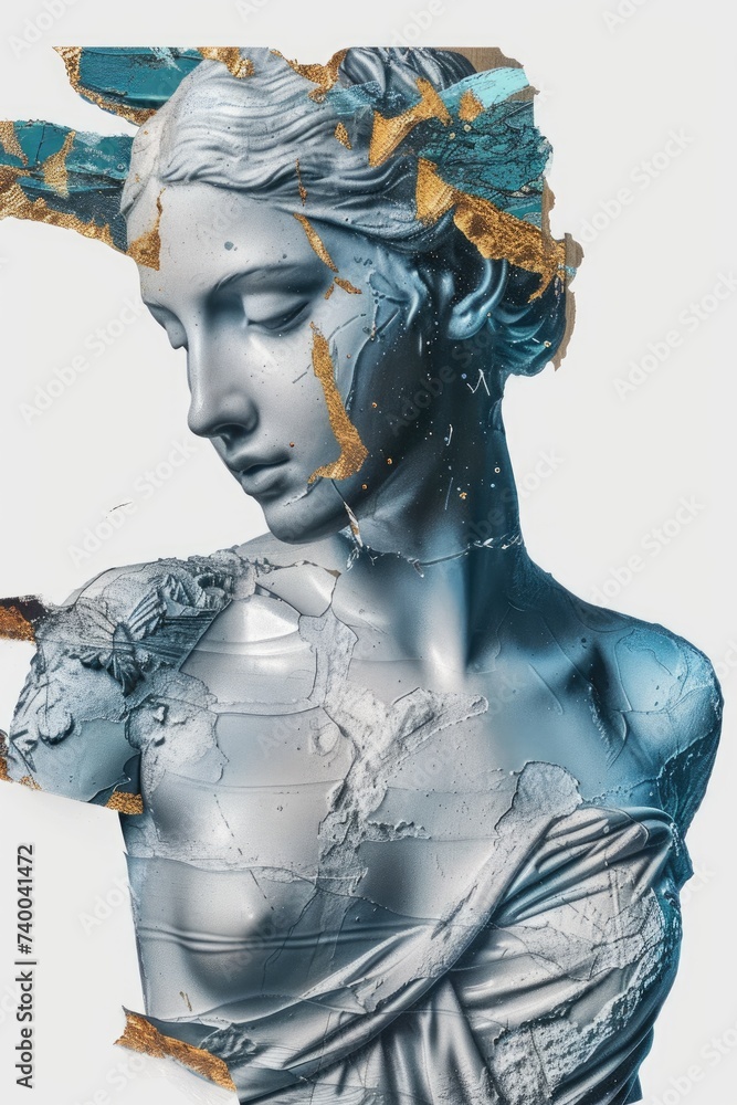 Venera statue collage: modern art featuring contemporary ...