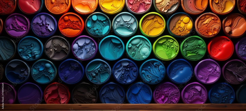 Celebrate the world of art by artist's paint tubes to form a vibrant ...