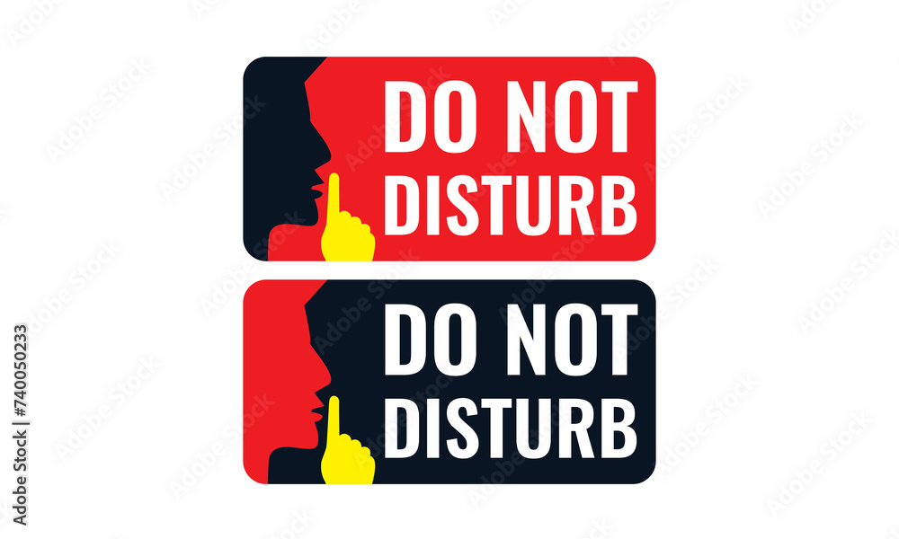 Do Not Disturb Signs board logo label stock vector Illustration Stock ...