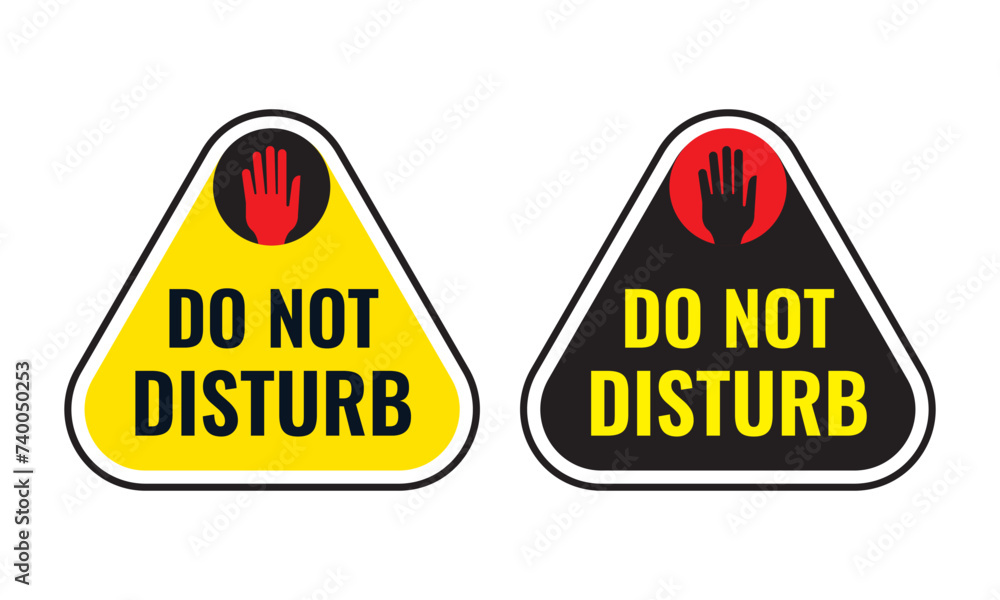Do Not Disturb Signs board logo label stock vector Illustration Stock ...