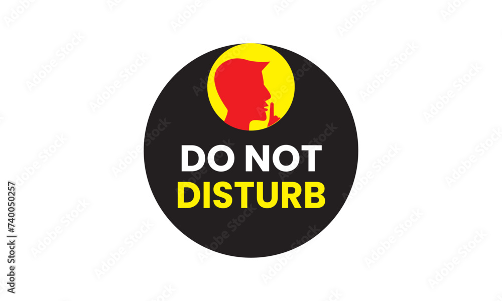 Do Not Disturb Signs board logo label stock vector Illustration Stock ...