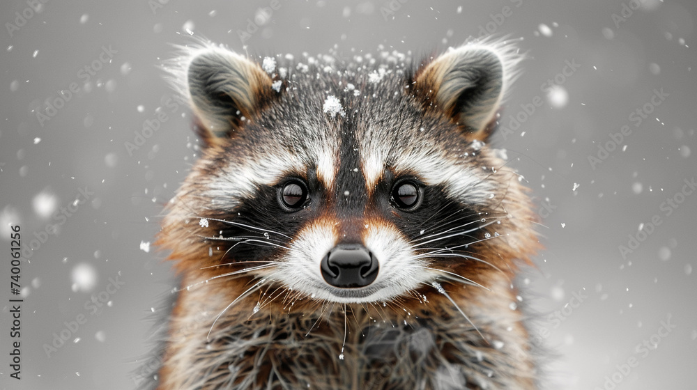 close up wildlife photography, authentic photo of a cute raccoon in ...