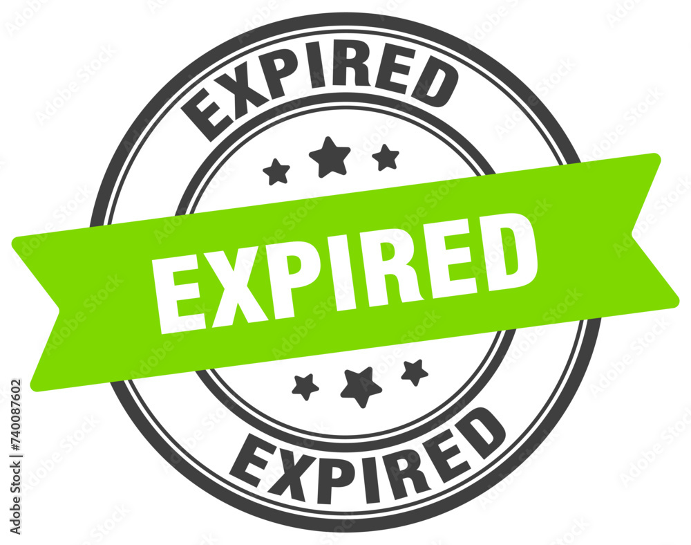 expired stamp. expired label on transparent background. round sign ...