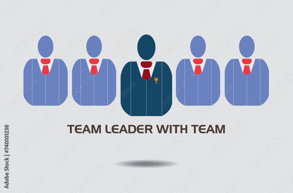 Leader in front of team, A team of successful executives led by a great ...