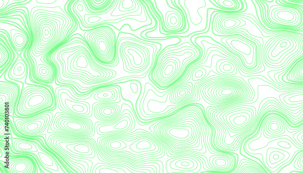Stylized height of the topographic map contour in lines and stroke ...