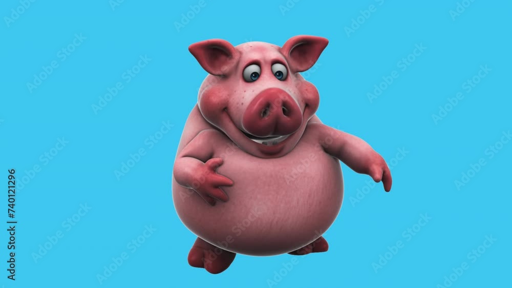 dancing pig 3d