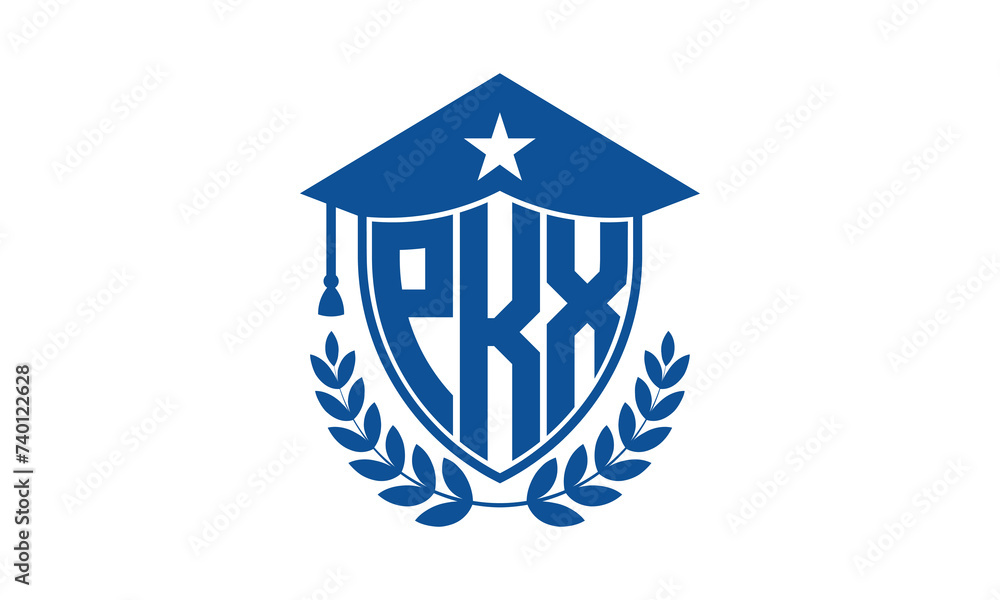 PKX three letter iconic academic logo design vector template. monogram ...