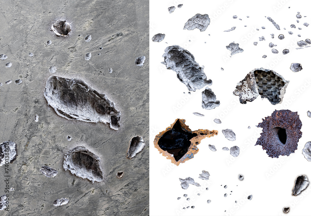 15 Real Gunshot Bullet Holes Textures Overlay Stock Template | Adobe Stock