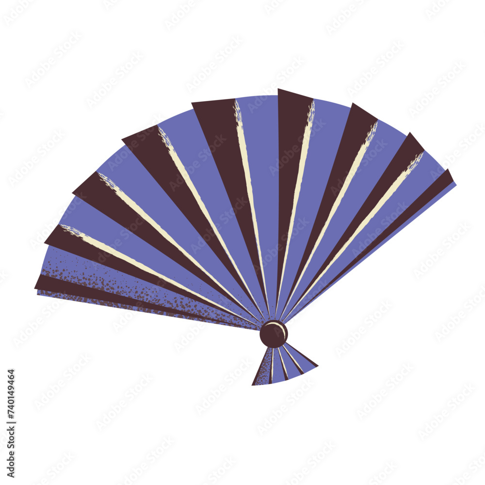 The symbol of carnival is a fan. Bright multicolored open fan for ...