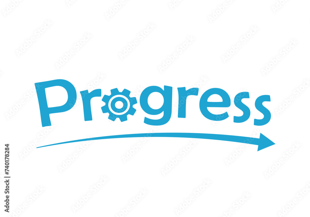 Progress. Logo concept on the theme "Progress". concept. logotype. text ...