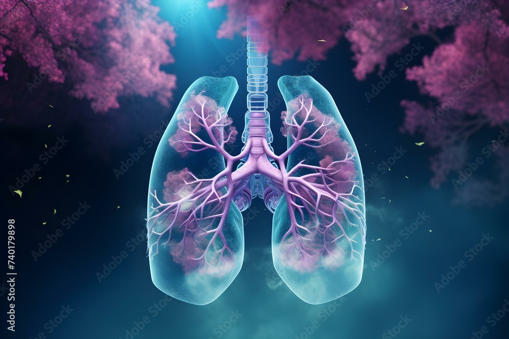 Visualizing Human Lung Cancer: A Holographic Blend of X-ray and D Rendering. Concept Medical ...