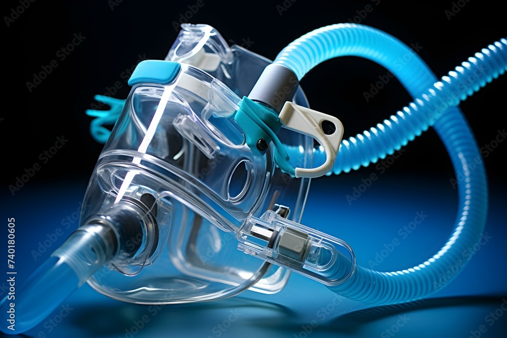 Close-up of Nebulizer with Oxygen Mask for Respiratory Treatment ...