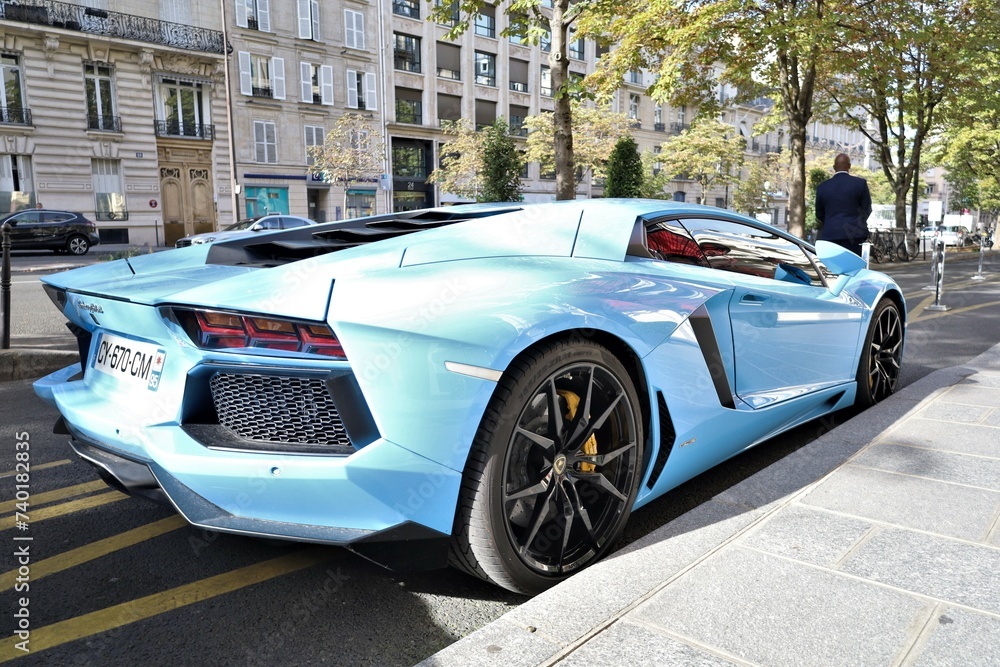 Paris France 06 07 2023 : expensive luxury car brand in the streets of ...