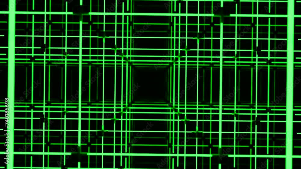 Vidéo Stock Rotating animation with square line construction. Design ...