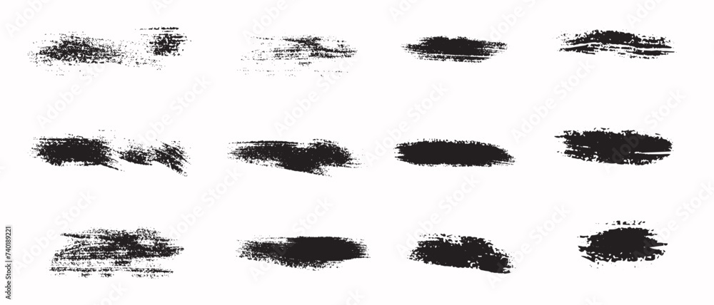 Spray paint long lines, ink horizontal splatters brush with grunge ...