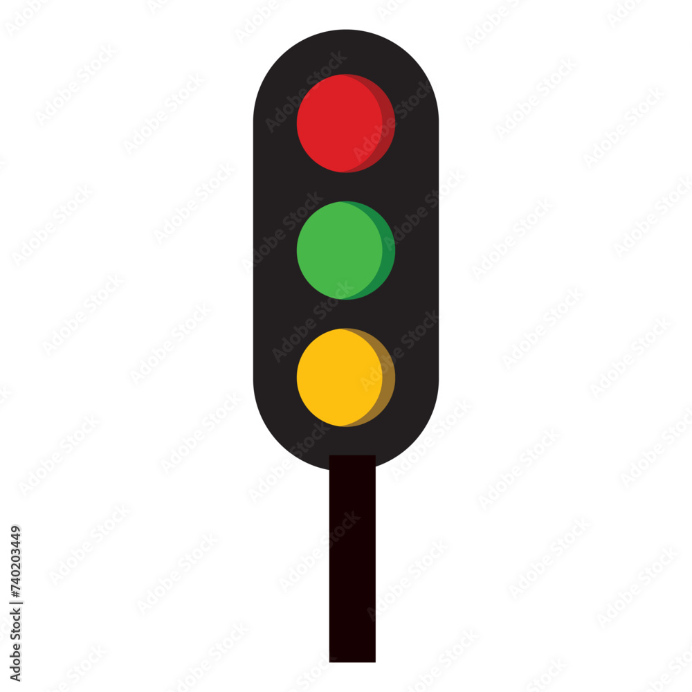 Signal traffic light on road, stoplight. Direction, control, regulation ...