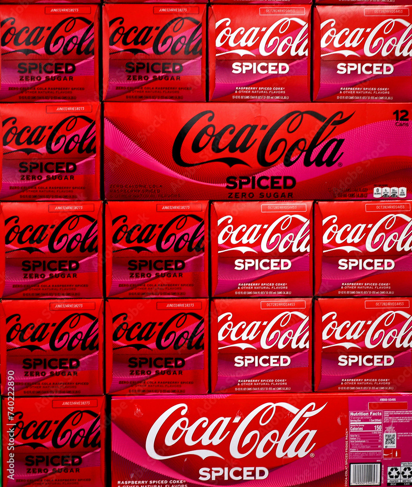 Port Washington, Wisconsin - February 19, 2024: Coke debuts first new ...