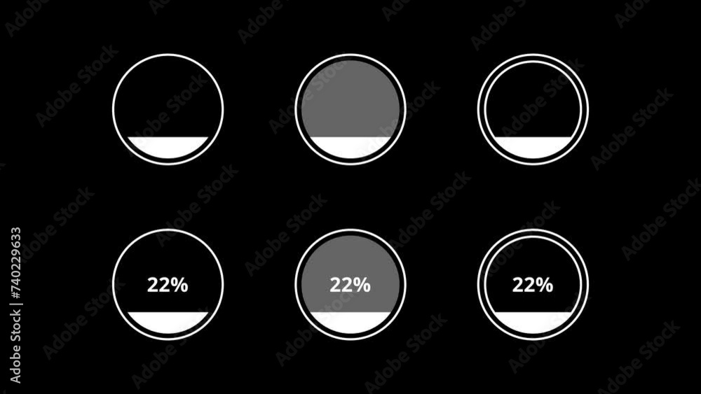 Loading circle bar status progress motion graphic with alpha channel ...