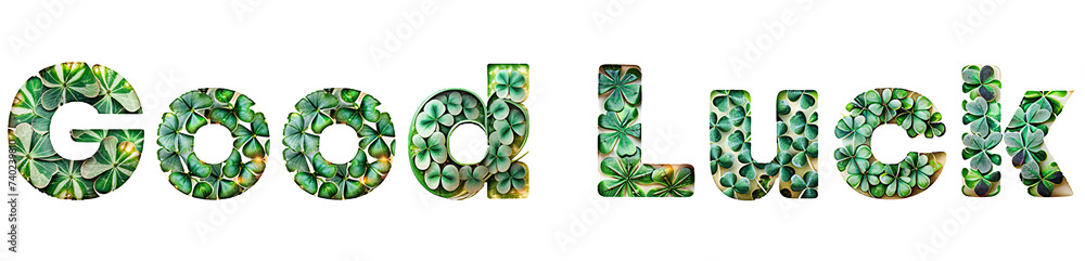 GOOD LUCK letters english letters vibrant colors wishes transparent ...