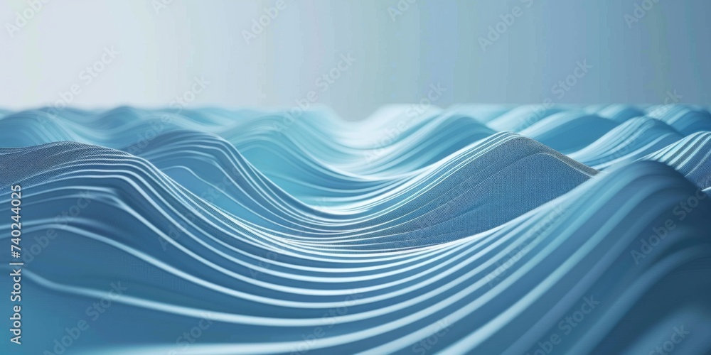 Sleek Blue Wavy Patterns - Sinuous blue lines creating a dynamic and ...