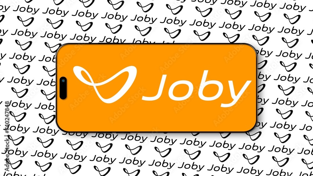 Istanbul, Turkey - 19 Feb 2024: Joby logo on smartphone screen over a ...