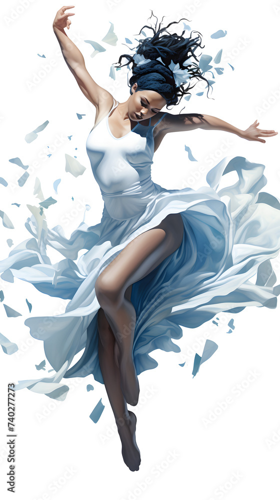 Woman dancing white background, woman dancing, dancing girl ...