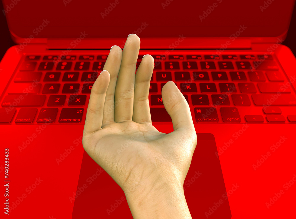 Human Hand, Hand Visual Design, Social Media Images. 3D rendering ...