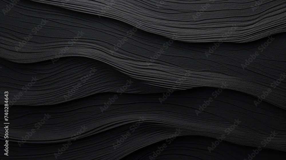 Dynamic Black Texture of Wavy Lines on a Dark Wall Surface for Modern ...