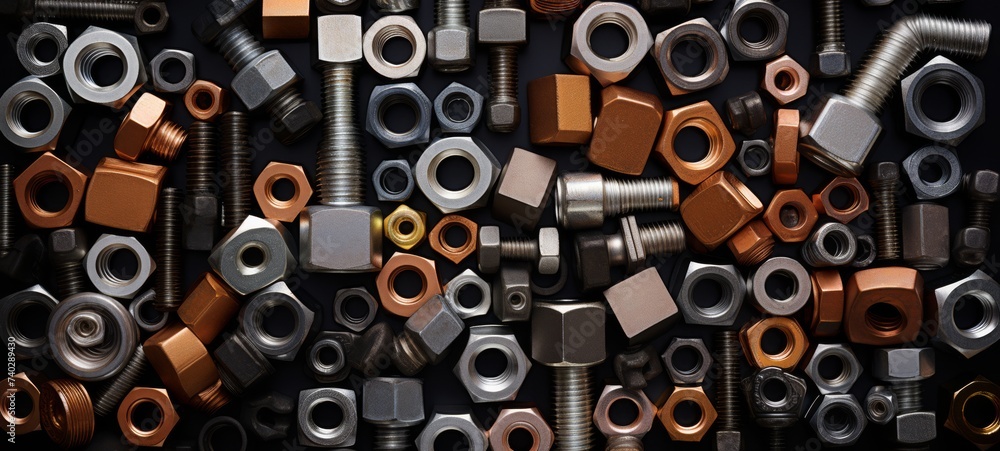 Different sizes of nuts and bolts pattern texture. Nuts and bolts ...