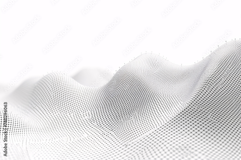 Wave white background. Abstract white futuristic background. Wave with ...