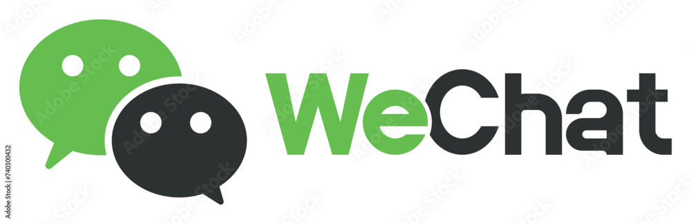 WeChat Logo Icon - Messaging and Social Media Platform Symbol Stock ...