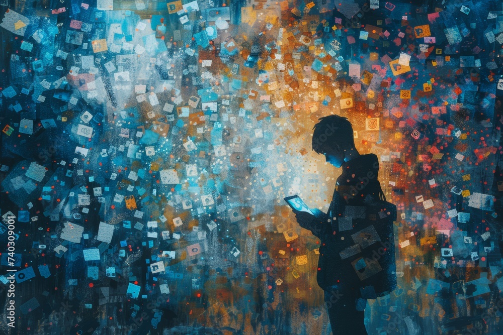 Artwork depicting the potential impact of misinformation and ...