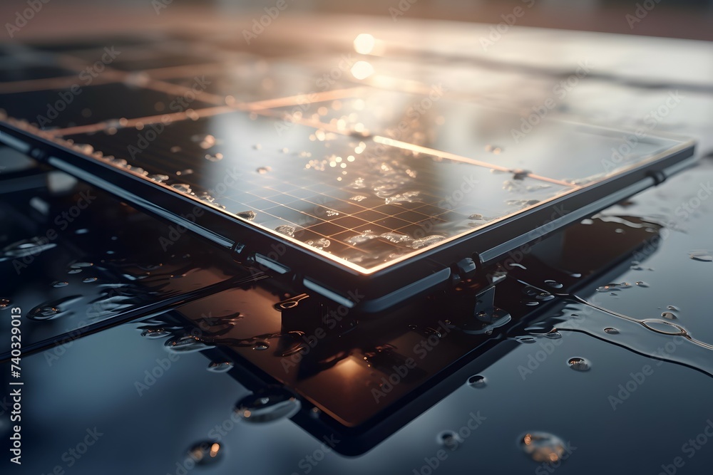 Two independent solar cells - digital art , .highly detailed, cinematic ...