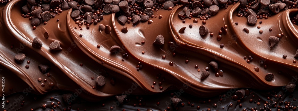 Chocolate background texture brown milk wave liquid cocoa cream swirl ...