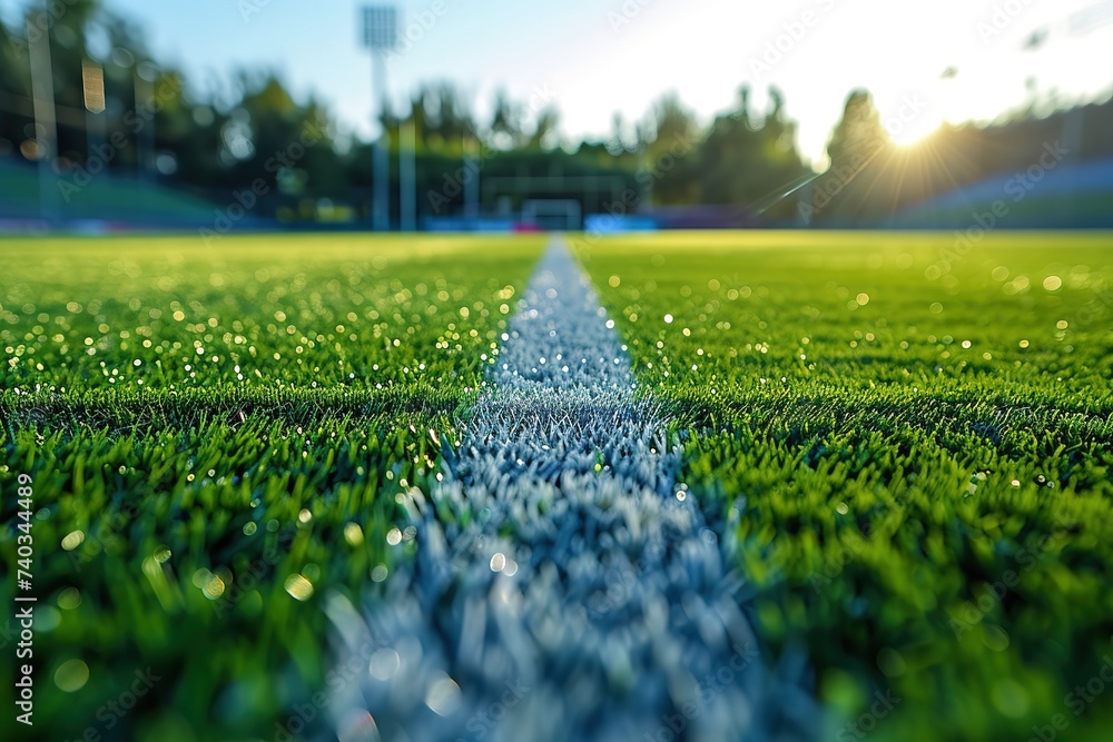 Close up soccer field lines. Background soccer pitch grass football ...