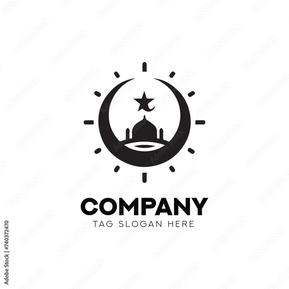 mosque logo ideas, Islamic logo template. Arabic Islamic logo design ...