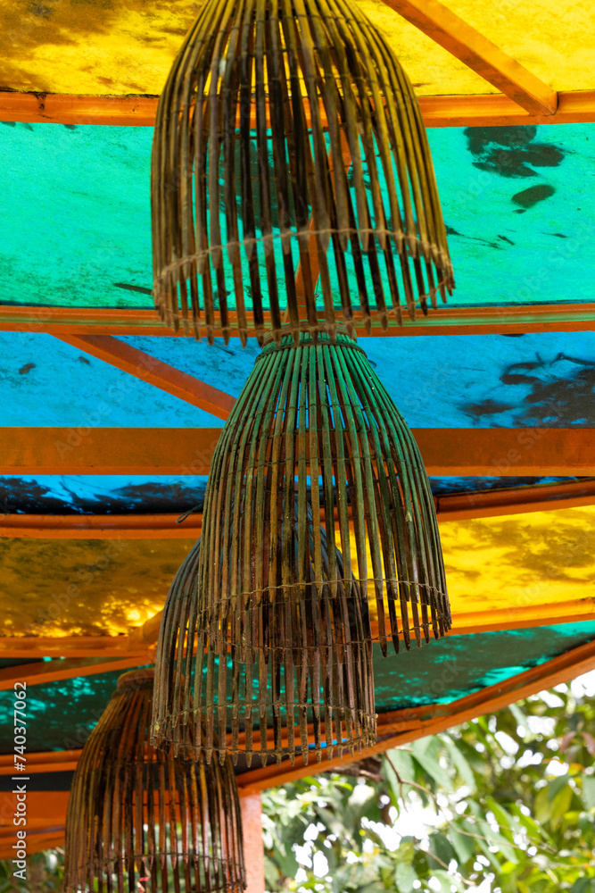 Fish trap used by Malaysian people and also known as 'Bubu'. This fish ...