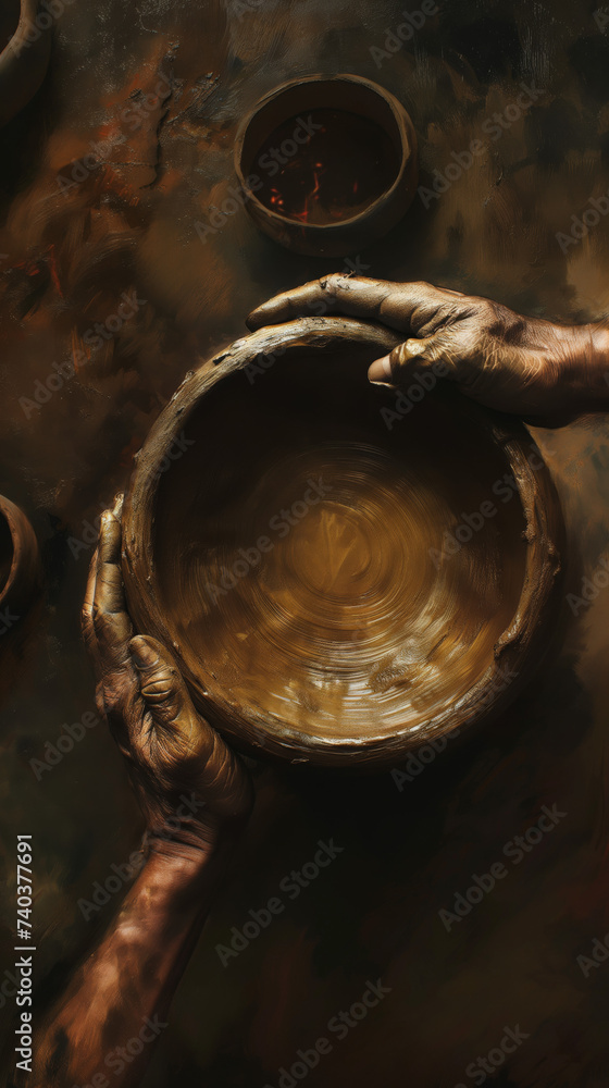 Primitive Pottery Making - Artisanal Craftsmanship - Clay Pot Creation ...