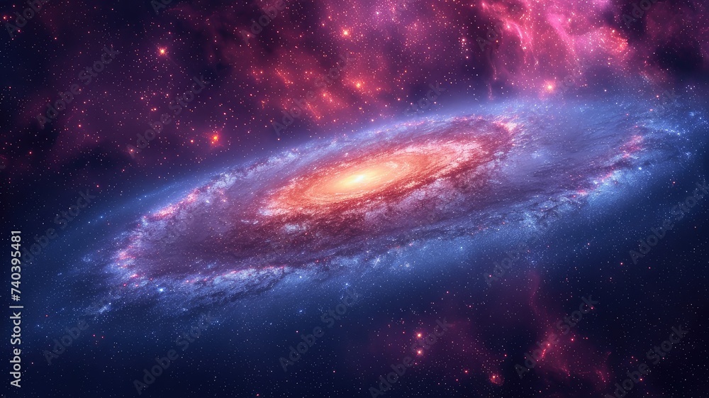 spiral galaxy artwork depicting a whirl of cosmic dust and stellar ...