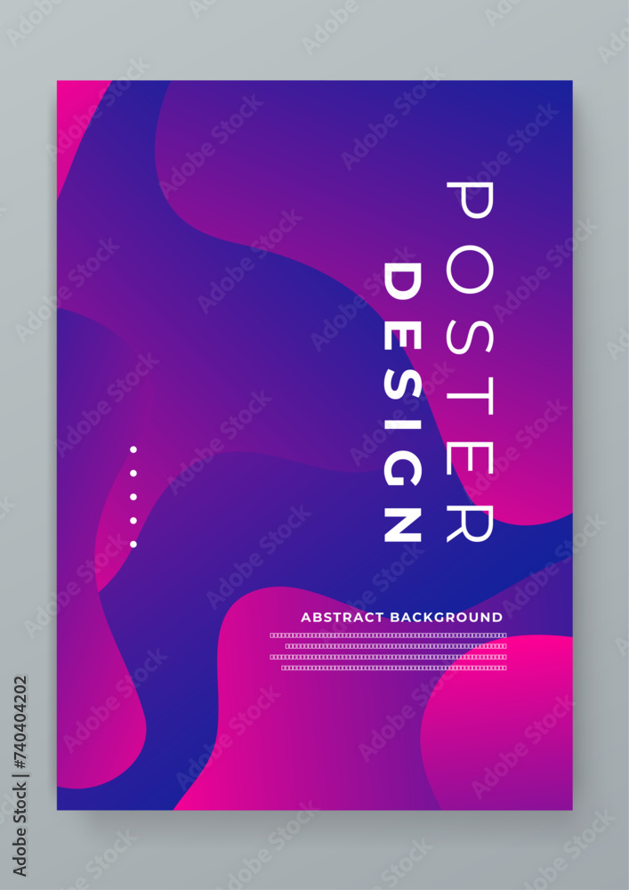Purple violet vector illustration abstract gradient poster with wave ...
