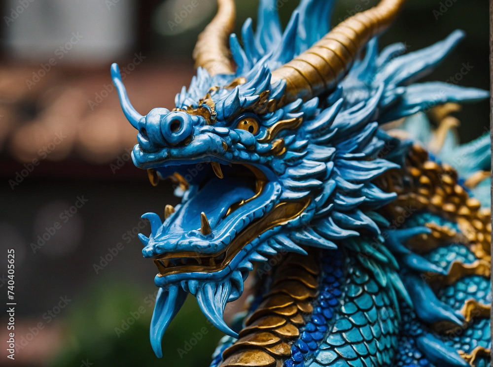 Blue Chinese Dragon eyes, Zodiac sign year of the Blue Dragon Stock ...