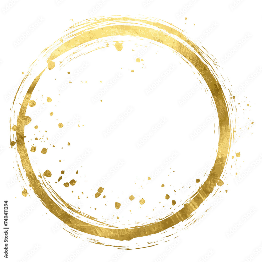 Gold Foil Frame gold splatter frames glitter,Gold stroke on transparent ...