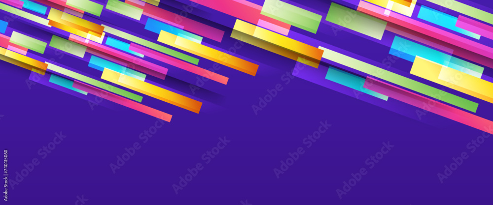 Colorful modern and simple abstract banner art vector with geometric ...