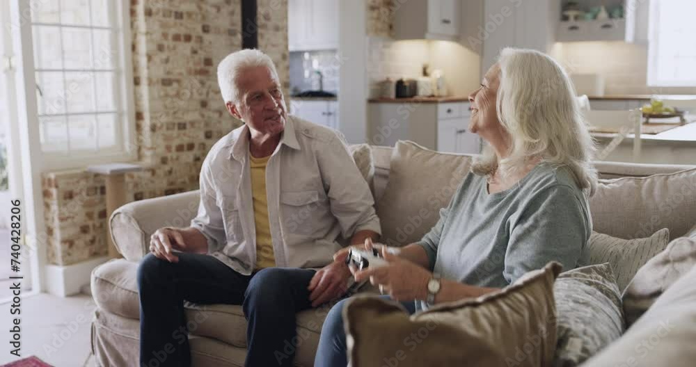 Home couple, elderly and lose in video game competition, upset and ...